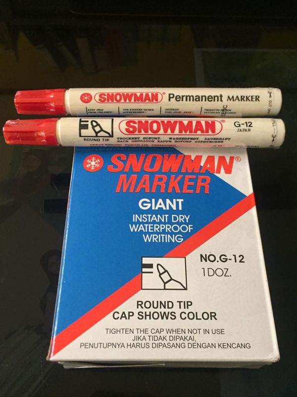 Spidol Permanent Snowman G-12 Merah