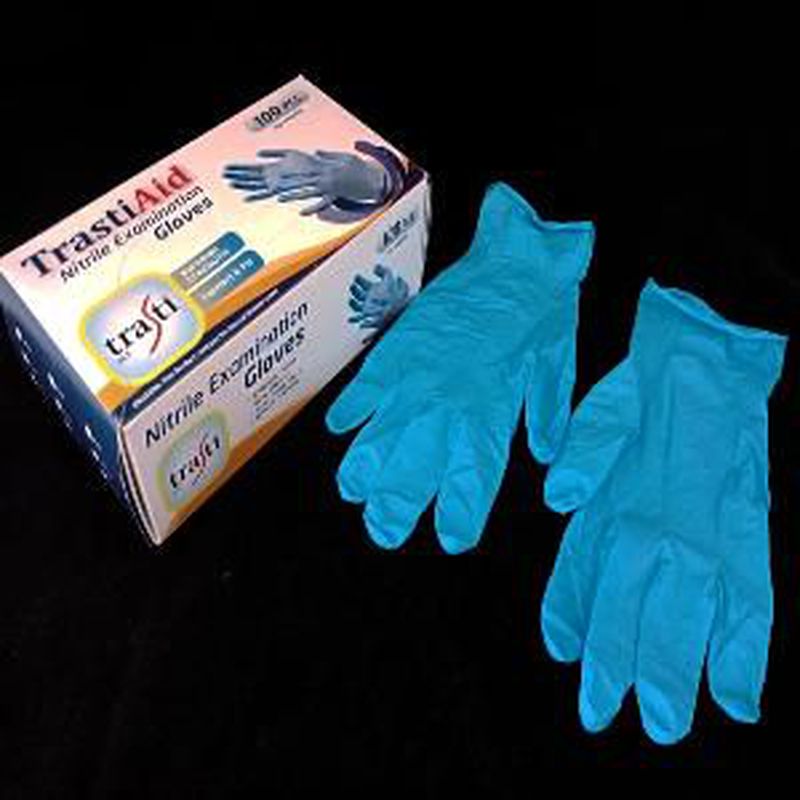 TRASTI AID NITRILE EXAMINATION GLOVES - M