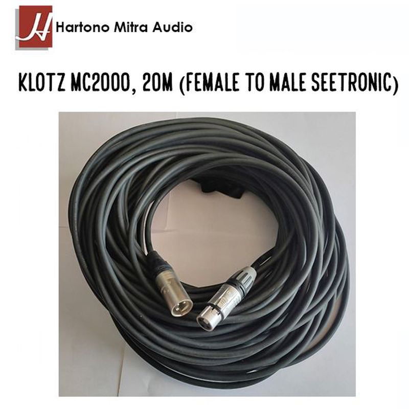 KLOTZ MC2000, 20M (FEMALE TO MALE SEETRONIC)