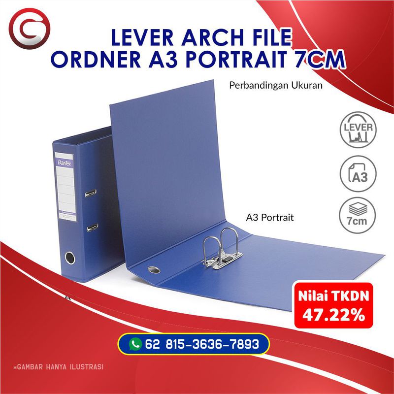 Lever Arch File / Ordner A3 Portrait 7cm