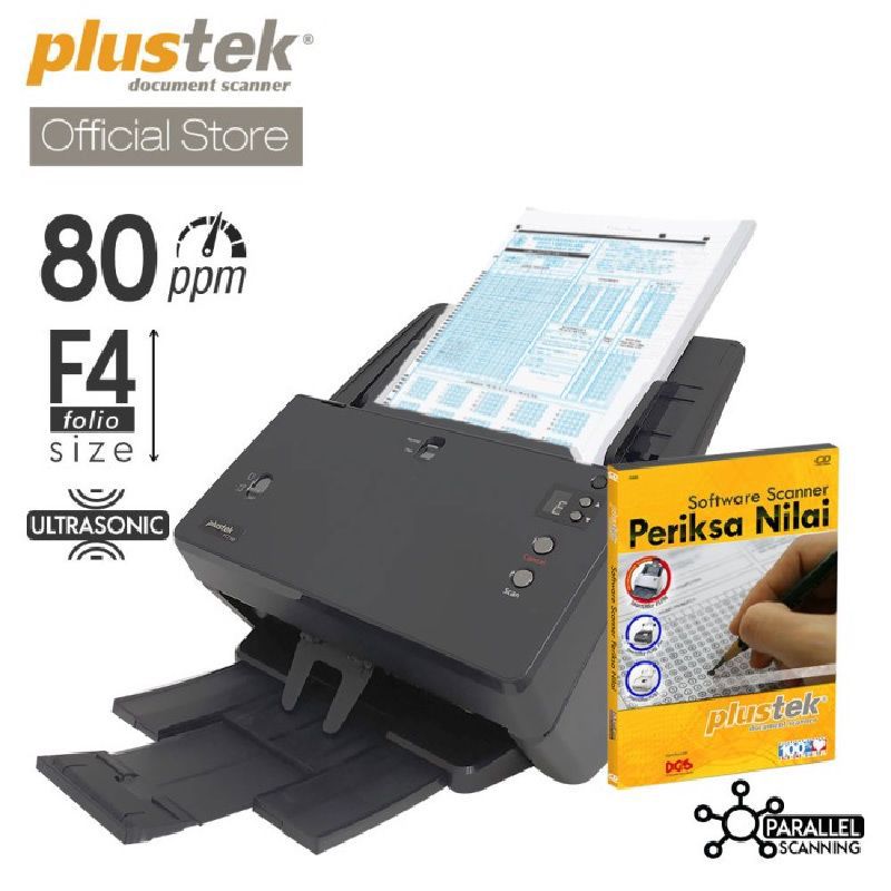 Scanner Plustek Periksa Nilai LJK PT2160 - 60 Lembar/menit (F4/Folio)