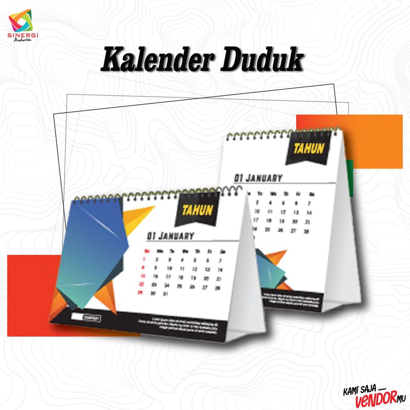 kalender meja custom - Potrait
