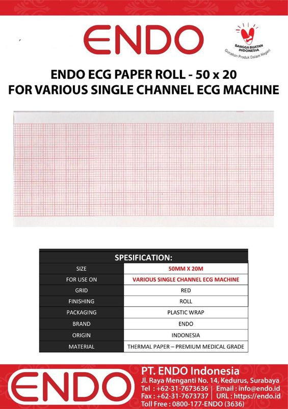 Kertas ECG Endo / Endo Chart Paper - 50mm x 20m