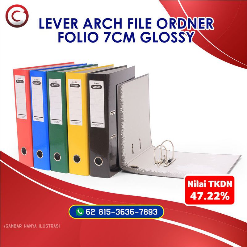 Lever Arch File Ordner Folio 7cm Glossy