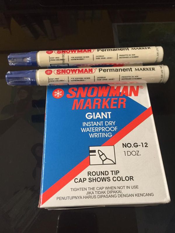 Spidol Permanent Snowman G-12 Biru