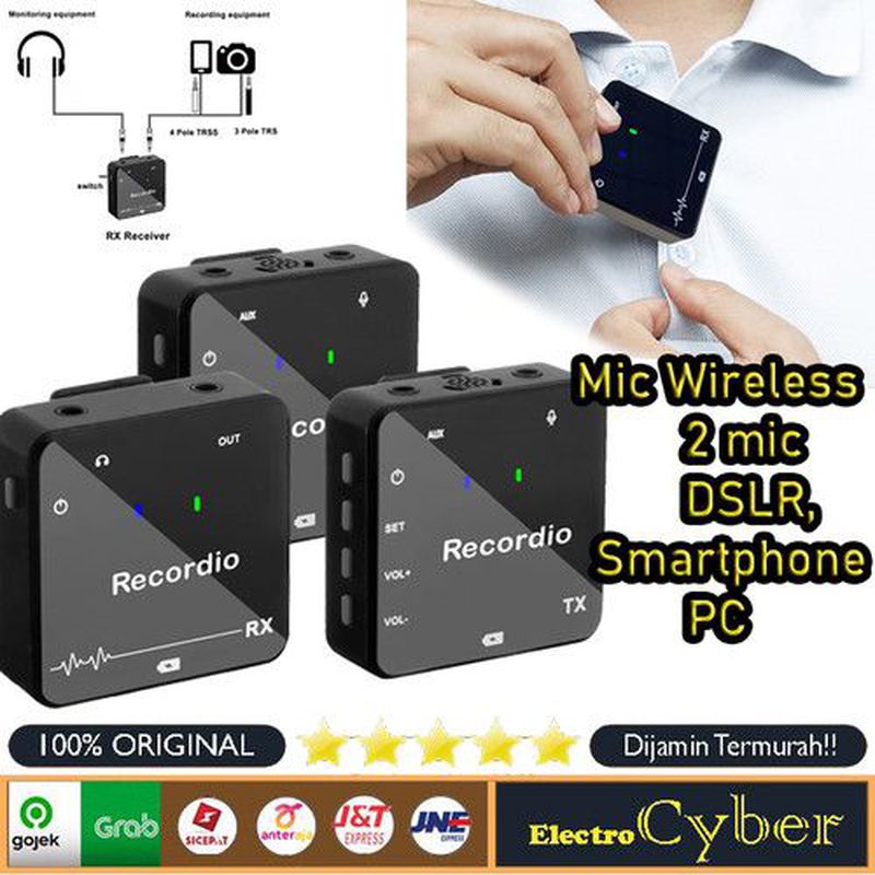 Mic Wireless Go Lavalier 2 Microphone DSLR Smartphone PC Laptop - 1 ...