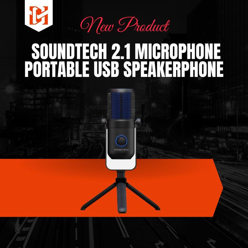 SOUNDTECH 2.1 Microphone Portable USB Speakerphone for Conferencing ...