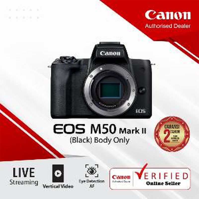 CANON EOS M50 MARK II BLACK BODY ONLY