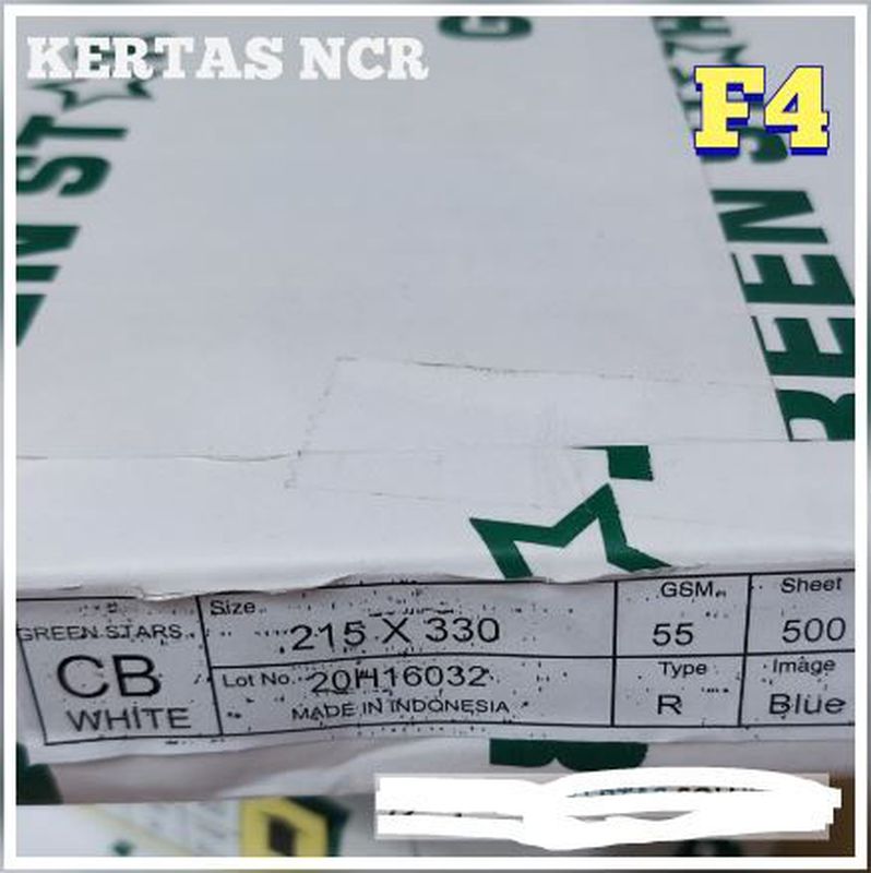 Kertas NCR Middle Putih F4