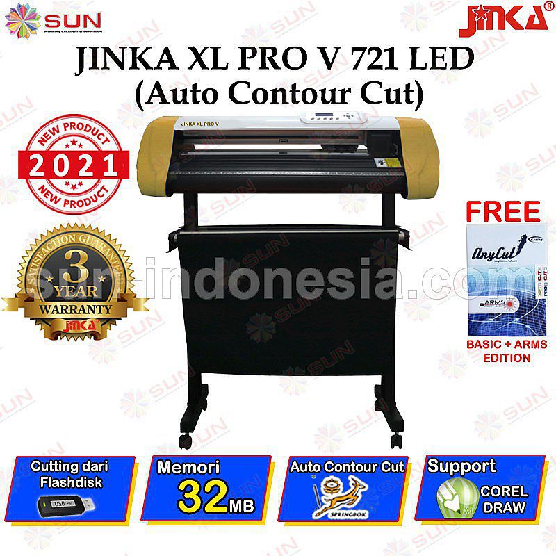 Mesin Cutting Sticker JINKA XL PRO V 721 LED ( Auto Contour Cut )