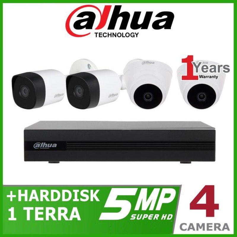 DAHUA DAHUA 4 CHANNEL 5MP, 4 CAMERA