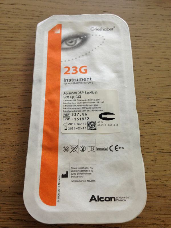 Alcon® Advance DSP Backflush Soft Tip 23 G - 23G