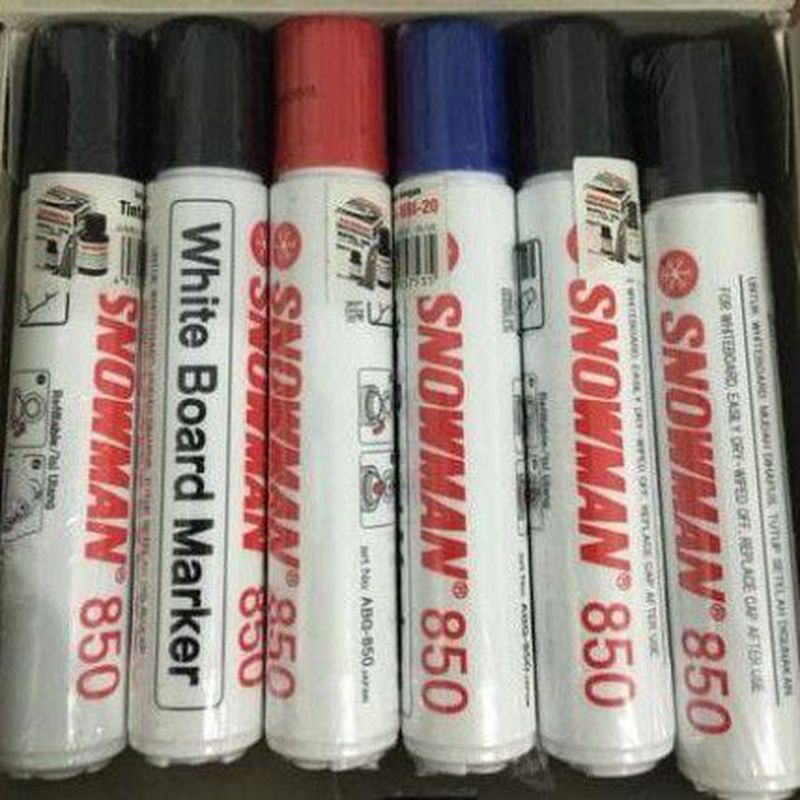 Spidol Snowman Besar White Board Marker - per kotak @ 12 lusin