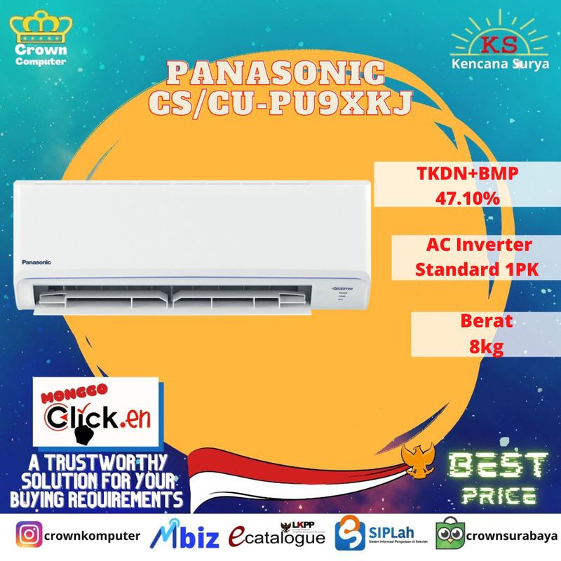 PANASONIC AC Inverter Standard 1 PK CS/CU-PU9XKJ