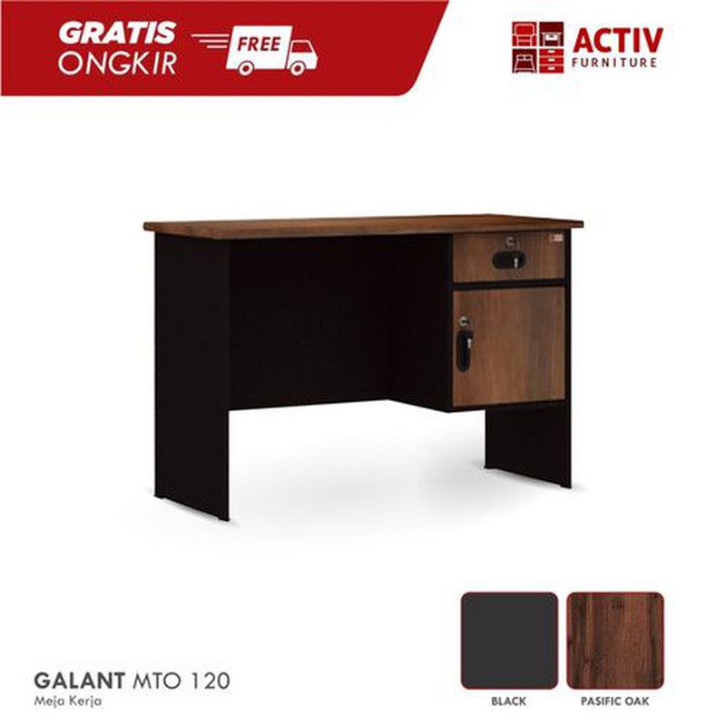ACTIV GALANT MTO 120 BLACK.PO MEJA KERJA 1/2 BIRO