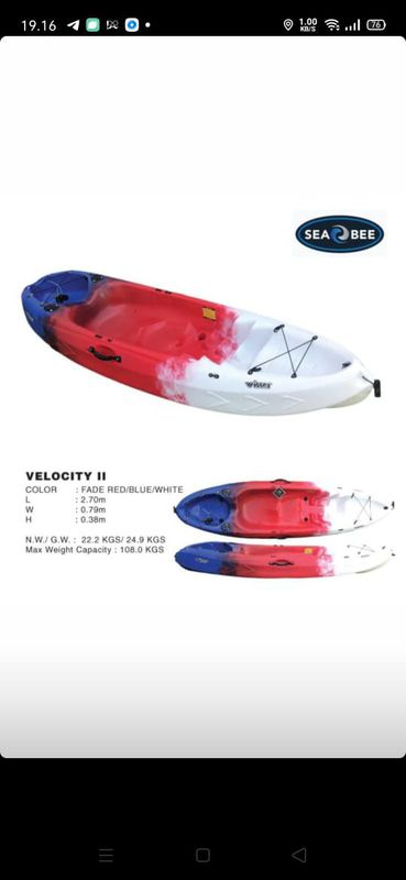 canoe fiber 2 orang sea bea