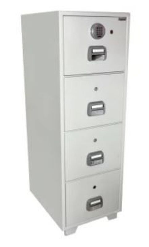 KRISBOW FIRE RESISTANT FILING CABINET 4 DRAWER