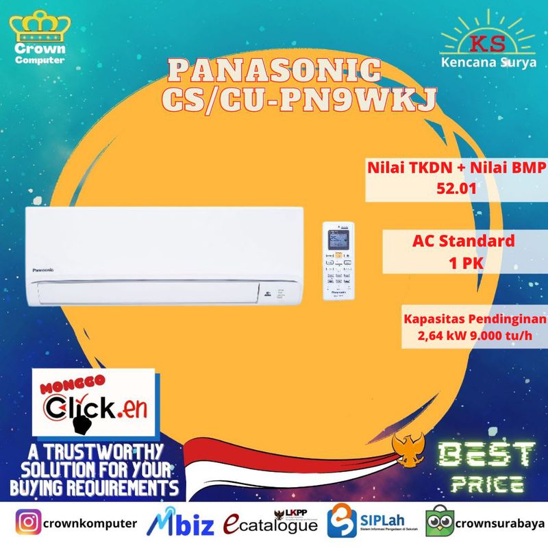 PANASONIC AC + Air Purifier 1 PK CS/CU-PN9WKJ
