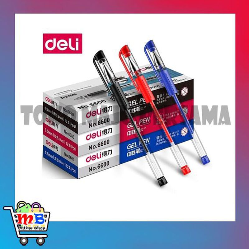 Ballpoin | Pulpen Deli No. 6600 Premium - Biru
