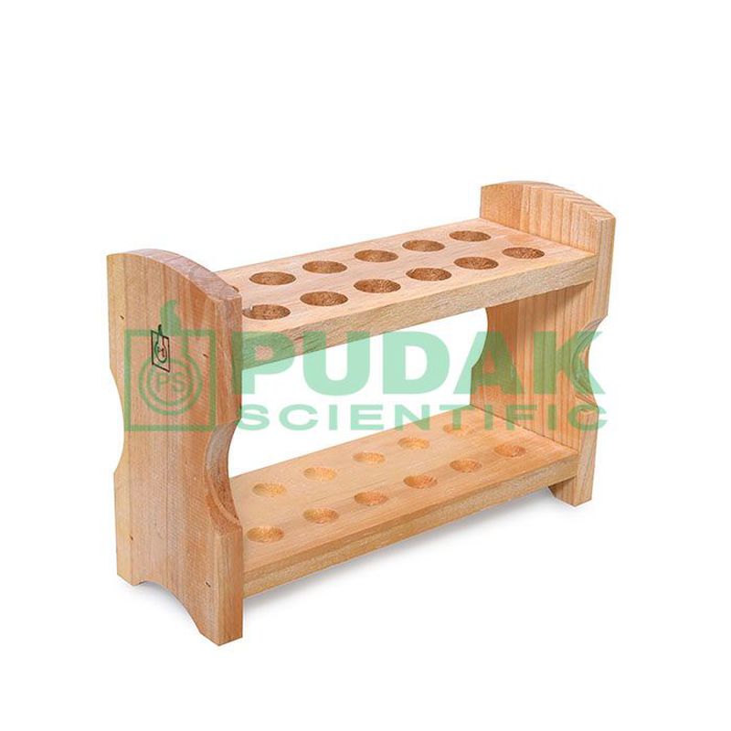 Rak Tabung Reaksi 12 Lubang diameter 18 mm, Kayu KTA 91/16-01-TL000273