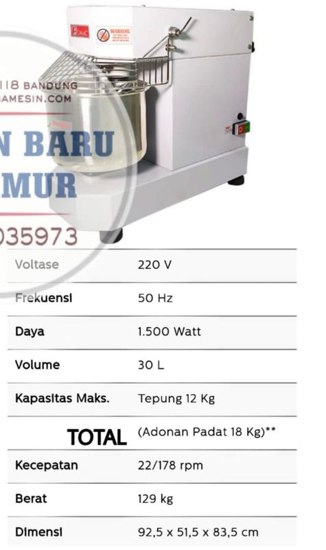 Mesin Pembuat Roti SMX-DN30