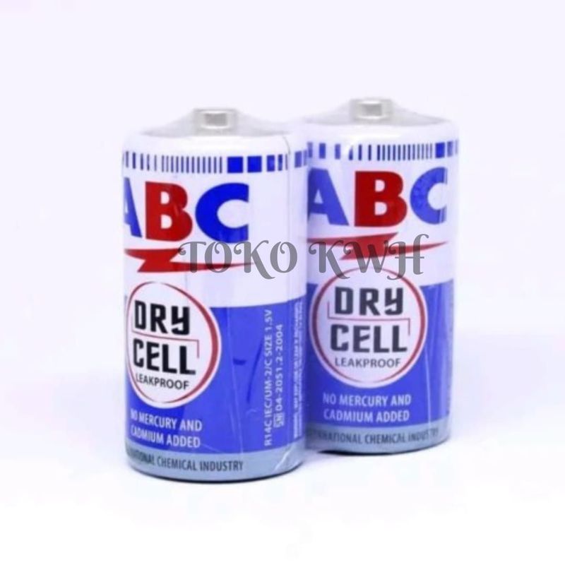 Batu Baterai ABC Tanggung/ Battery ukuran tanggung - Satuan / Per pcs
