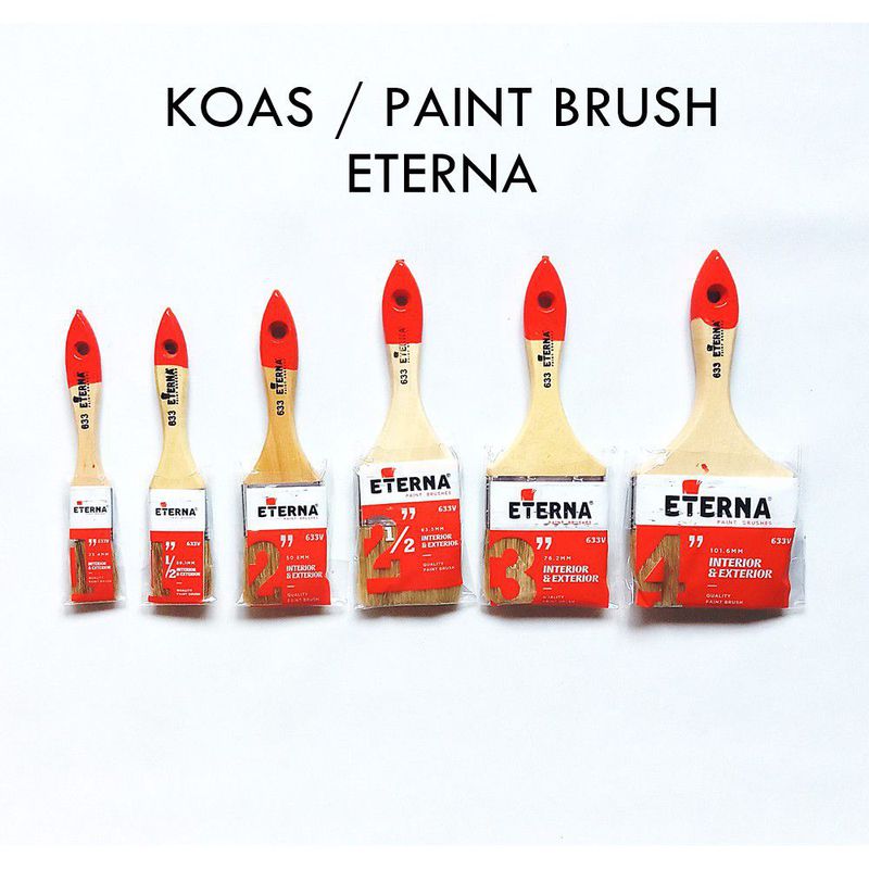 Kuas Cat Eterna 633 Ukuran Komplit - 1,5
