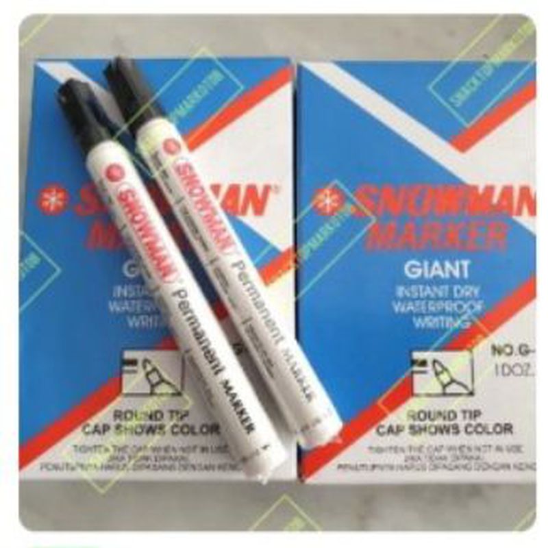 Spidol snowman permanent - Biru