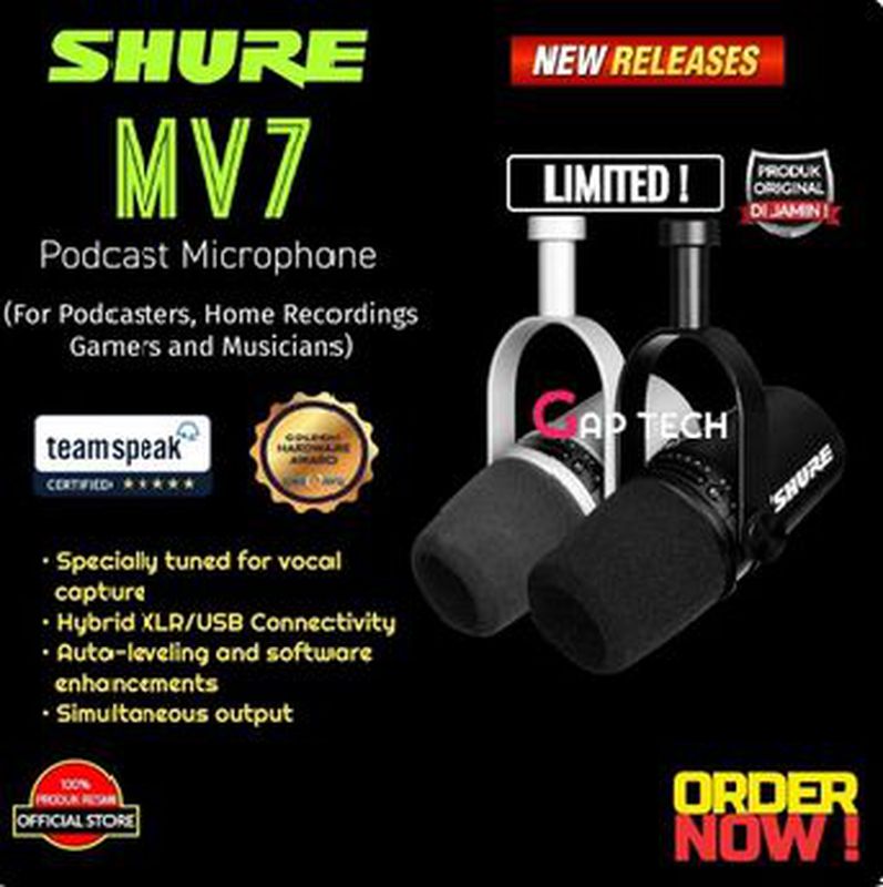 Microphone Shure MV7X XLR