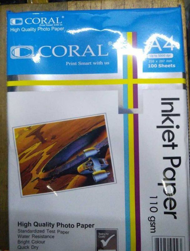 kertas photo a4, coral