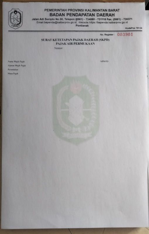 Cetak Blanko SKPD PAP