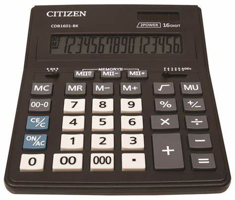 Kalkulator 16 Digit Citizen CBD1601 BK