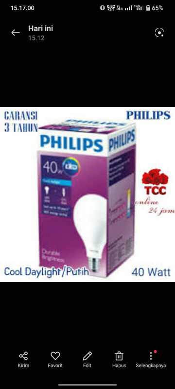 lampu Philips LED 40 watt