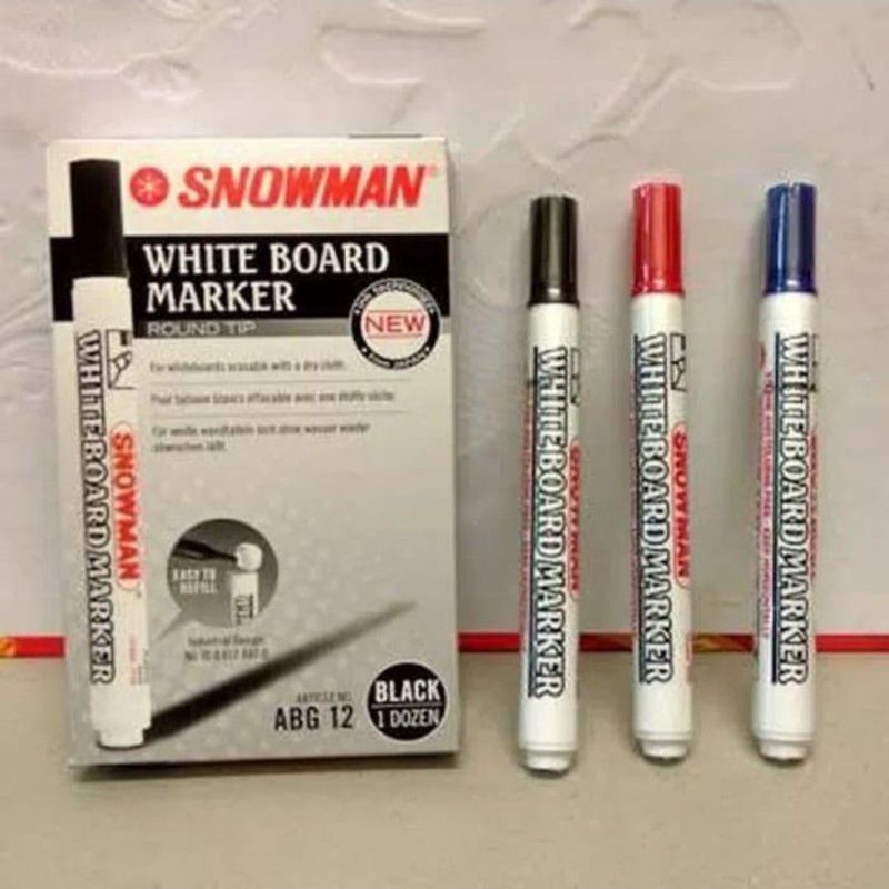 Snowman White Boardmaker Hitam
