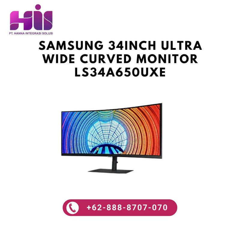 SAMSUNG 34inch Ultra Wide Curved Monitor LS34A650UXE