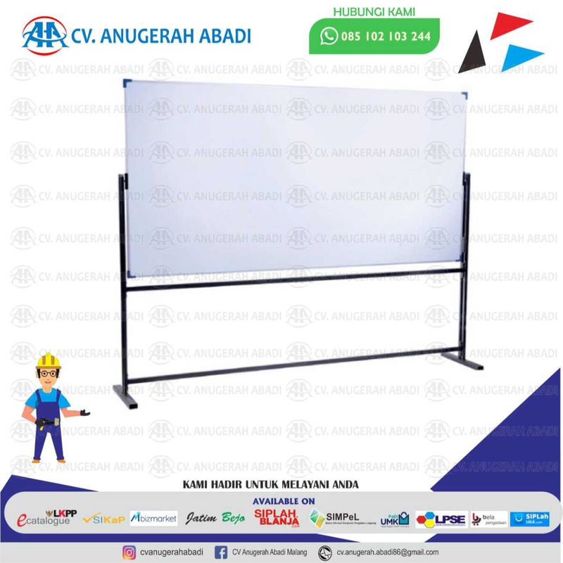 PAPAN TULIS / WHITEBOARD + STAND CHITOSE SHIRO WS 1224