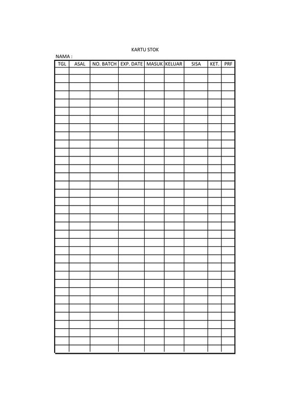 Kartu Stock Obat