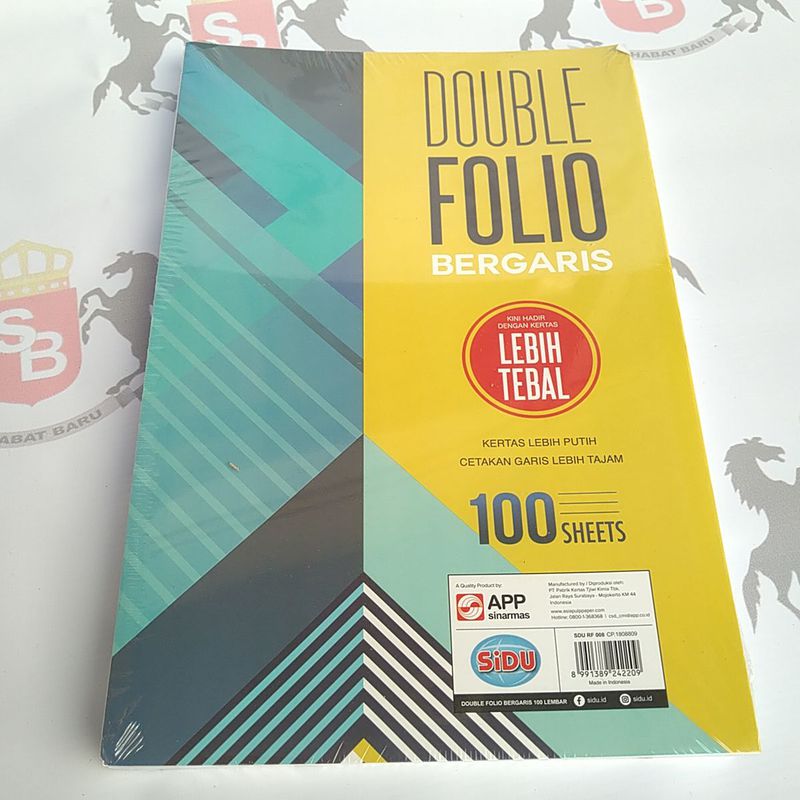 DOUBLE FOLIO GARIS SIDU 100