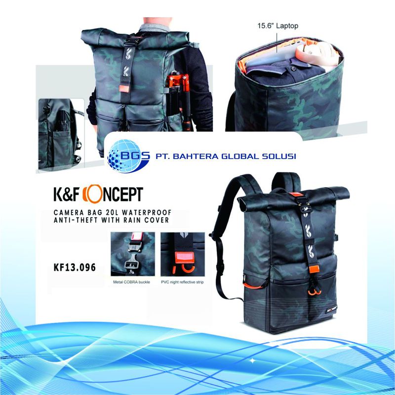 KNF Concept 20L Tas Camera Backpack Waterproof Photography Laptop with ...