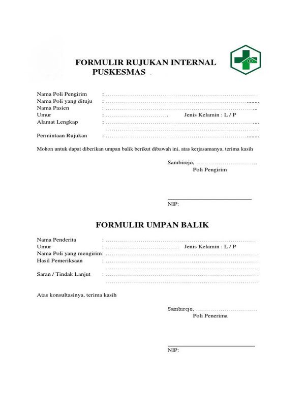Cetak Buku Form Rujukan Internal