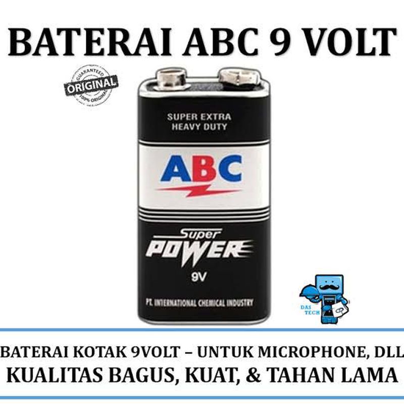 baterai 9V ABC