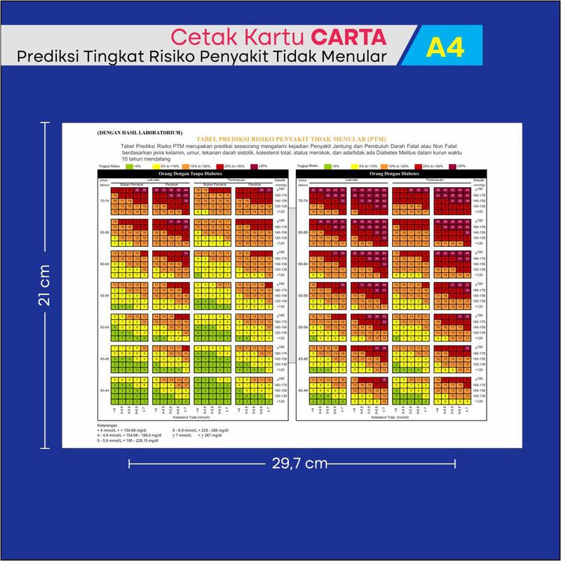 Cetak Kartu Carta prediksi tingkat risiko penyakit tidak menular