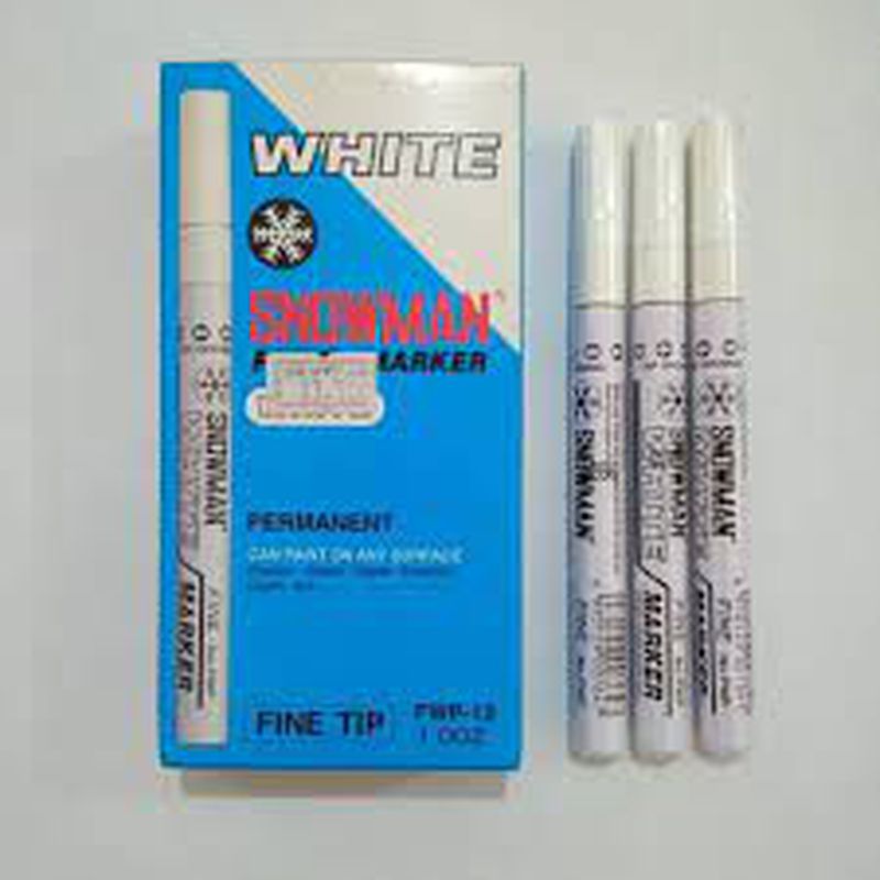 SPIDOL SNOWMAN PERMANENT WARNA WHITE - PUTIH