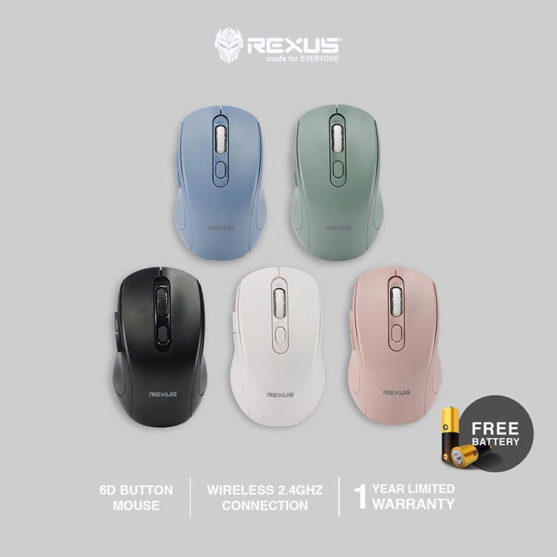 REXUS MOUSE WIRELESS OFFICE TP30 6D SILENT CLICK