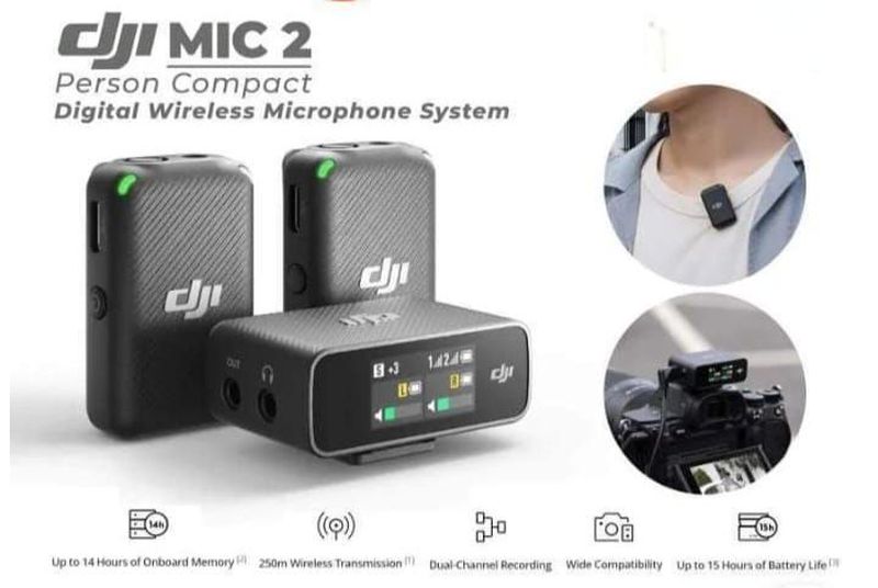 dji mic 2-person compact digital wireless microphone system