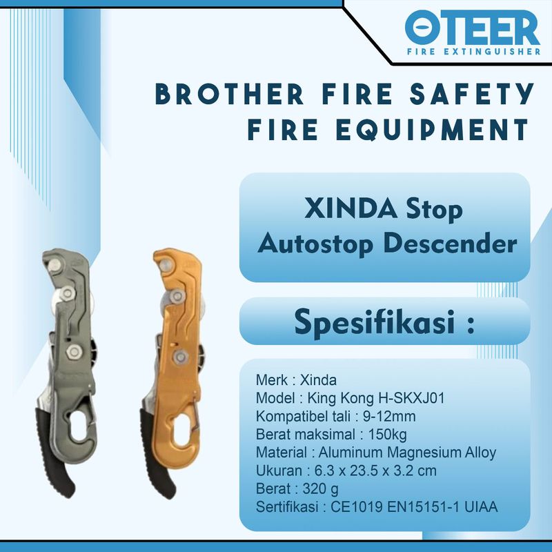 XINDA Stop Autostop Descender panjat climbing caving rooe access work ...