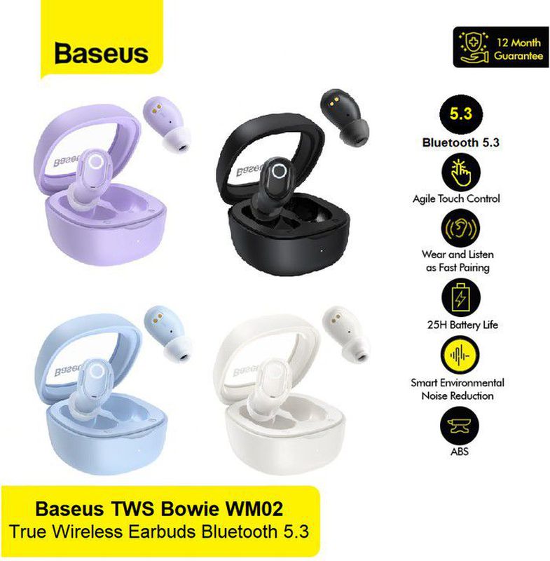 Baseus Bowie WM02 True Wireless Earbuds TWS - NGTW18