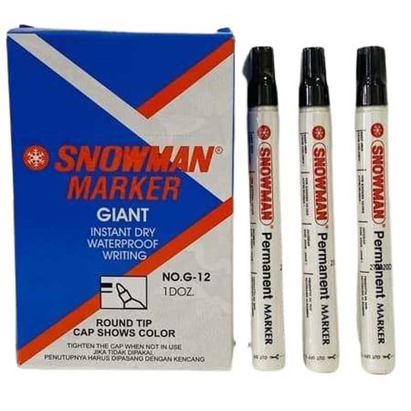 Spidol Permanent Marker SNOWMAN G-12 Spidol Permanen