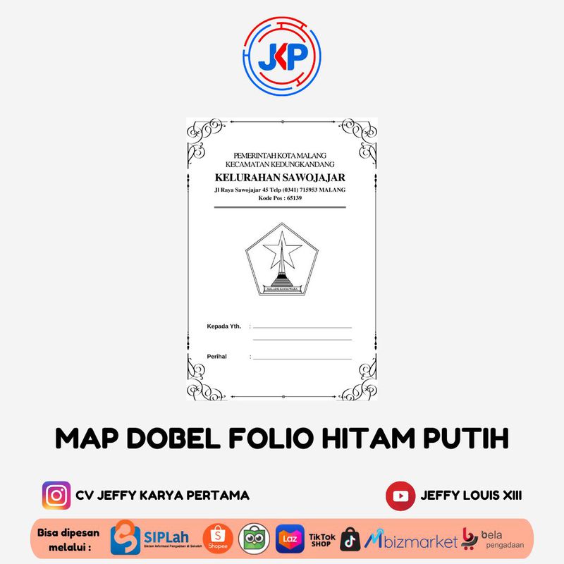 Map Hitam Putih 1 Sisi