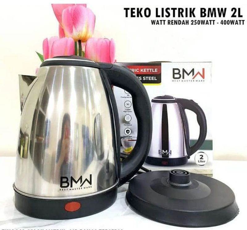 Teko Air Minum Elektrik Stainless BMW KitchenWare 2 liter